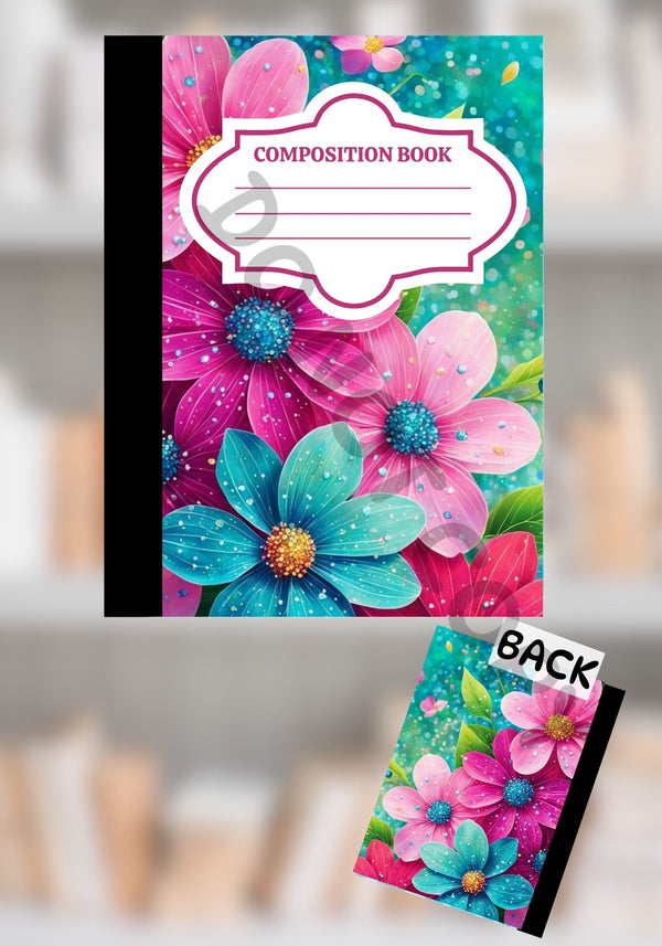 Bright Bloom Floral Composition Notebook – Palmetto Blanks